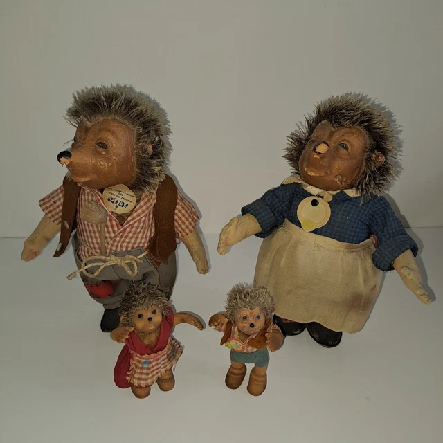 RARE GERMAN 1950S Vintage Steiff Hedgehog Dolls - Mecki, Micki, Macki ...
