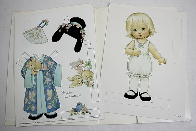 CURRENT FRIENDS AROUND The World Paper Doll Cut-Outs in Folder Morehead ...