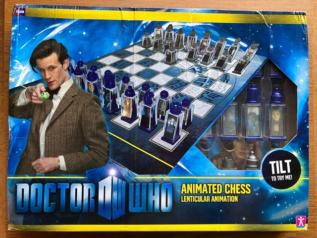 DOCTOR DR WHO Animated Chess Set. lenticular animation, new and boxed ...