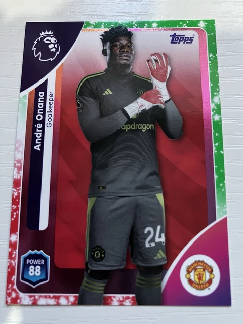 TOPPS PREMIER LEAGUE Festive 2026 Card Andre Onana Manchester United £0 ...
