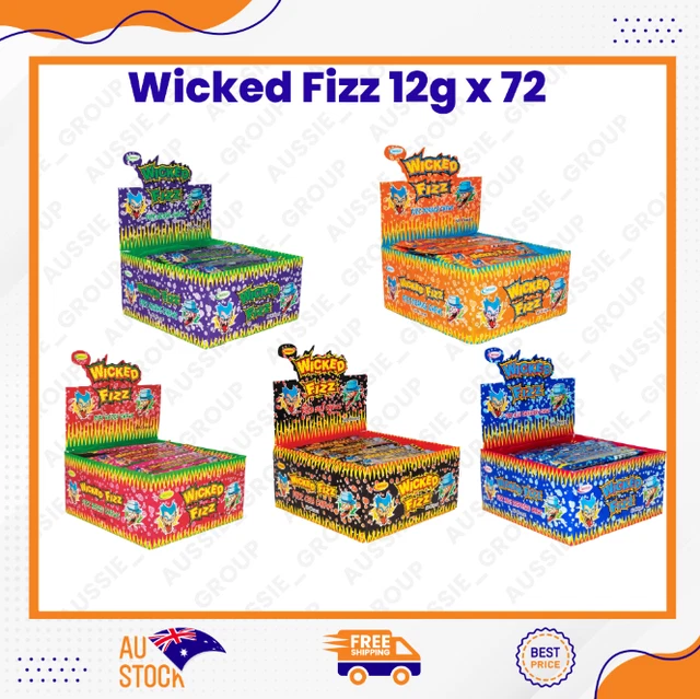 WICKED FIZZ COLA/BLUE Raspberry/Grape/Strawberry Flavour 12g x 72: Try 6 Flavour $12.99 ...