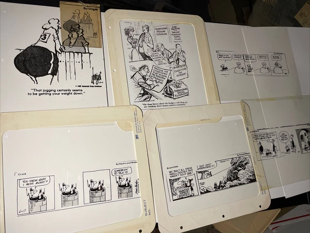 VINTAGE COMIC STRIP Art Newspaper Funnies Cartoons Transparency Print ...