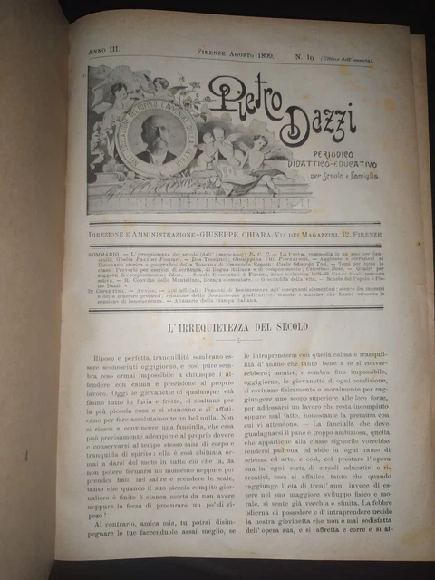 PIETRO DAZZI - Periodico didattico educativo per SCUOLA FAMIGLIA 1899 ...