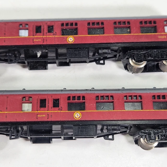 RAKE OF 2 Lima N Gauge BR Mk1 Corridor Brake Coach Die-Cast Maroon ...
