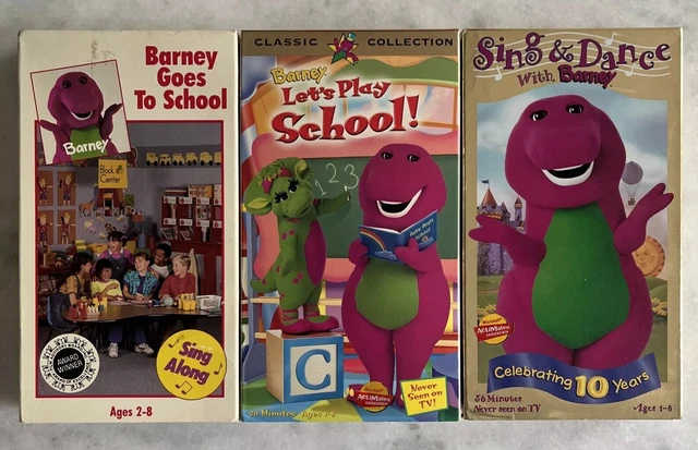 BARNEY 90’S VHS Lot: Barney Goes to School, Let’s Play School, Sing ...