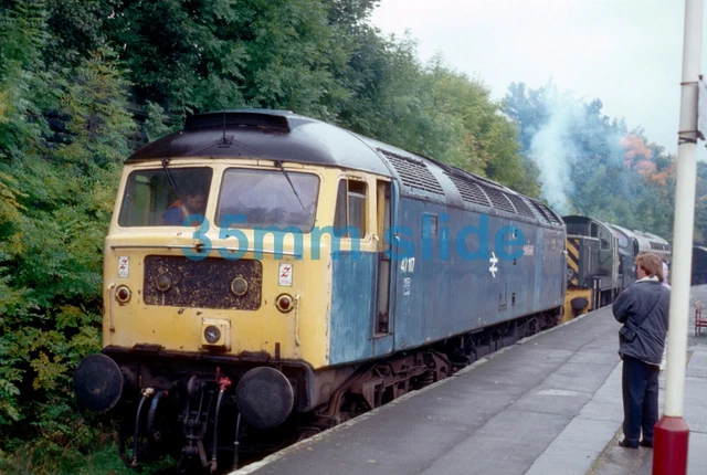 BRITISH RAILWAYS BRUSH Diesel Locomotive 47117 Bury 1994 Original Slide ...