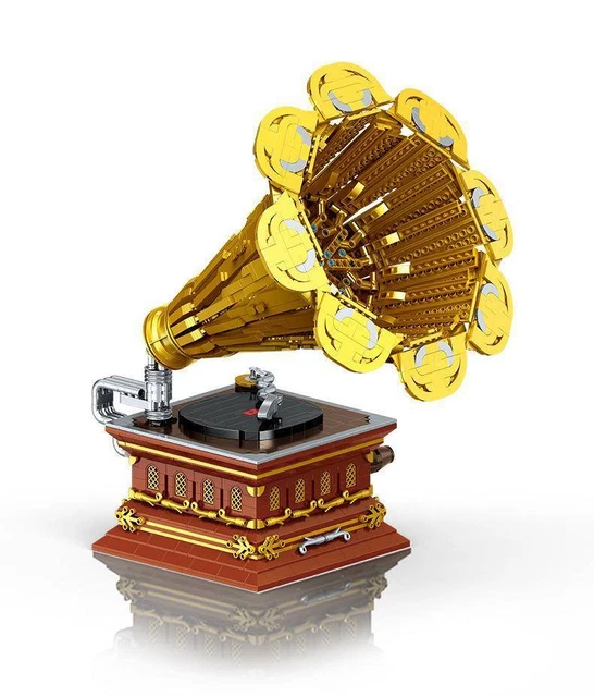 HAPPY BUILD YC-21002 Gramophone avec Moteur Klemmbausteine 2125 + Pcs ...