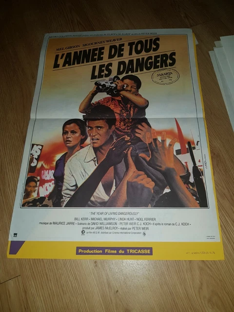 AFFICHE DE CINÉMA d'époque du film L'ANNEE DE TOUS LES DANGERS de 1984 ...