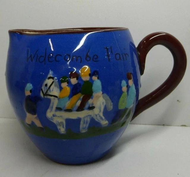 TORQUAY WARE POTTERY Widecombe Fair Hand Painted Milk Jug Souvenir Ware ...