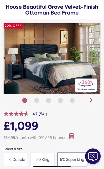 SUPER KING SIZE bed frame with storage £567.72 - PicClick UK