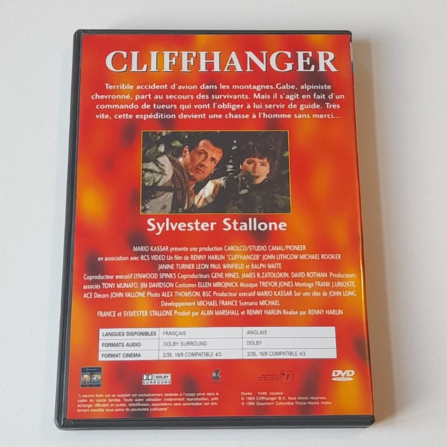 DVD CLIFFHANGER SYLVESTER Stallone film action 1993 Renny Harlin Rooker ... DVD CLIFFHANGER SYLVESTER Stallone film action 1993 Renny Harlin Rooker ...