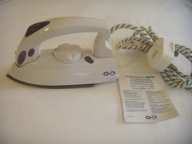 DESIGN GO LTD. Steam Travel Iron To Go, In Good Working Condition ...