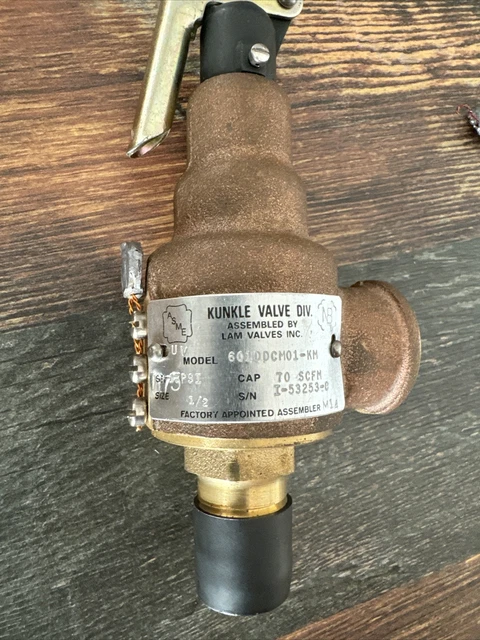 NEW KUNKLE 6010DCM01-KM-0175 Safety Relief Valve 1/2"Outlet, 3/4 Inlet 175 PSI £109.99 - PicClick UK