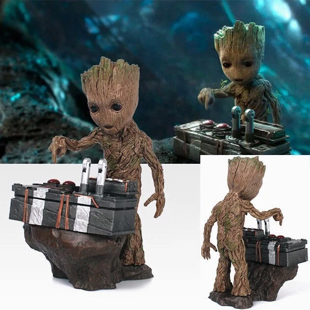 GUARDIANS OF THE Galaxy Vol.2 Push Bomb Button Baby Groot Figure Statue ...