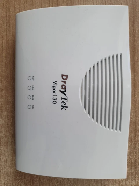 DRAYTEK VIGOR 130 ADSL2+/VDSL2 (FTTC/BT Infinity) Ethernet Modem PPPoE ...