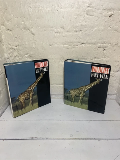 VINTAGE 90S WILDLIFE Fact-File Cards & Binder Animals Ecosystem ...