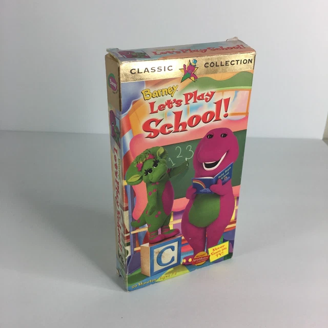 BARNEY LET’S PLAY School! VHS Video Tape Classic Collection VTG Sing ...
