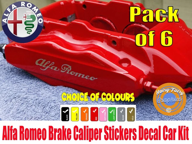 ALFA ROMEO BRAKE Caliper Stickers Decal Car Kit Sport Giulia MiTo 4c PK ...
