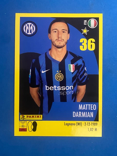 FIGURINE CALCIATORI PANINI 2024-25 2025 n.228 Matteo Darmian (Inter ...