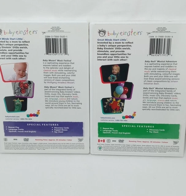 DISNEY BABY EINSTEIN Learning DVD Lot Of 3 For 0-3 Year Old $15.07 ...