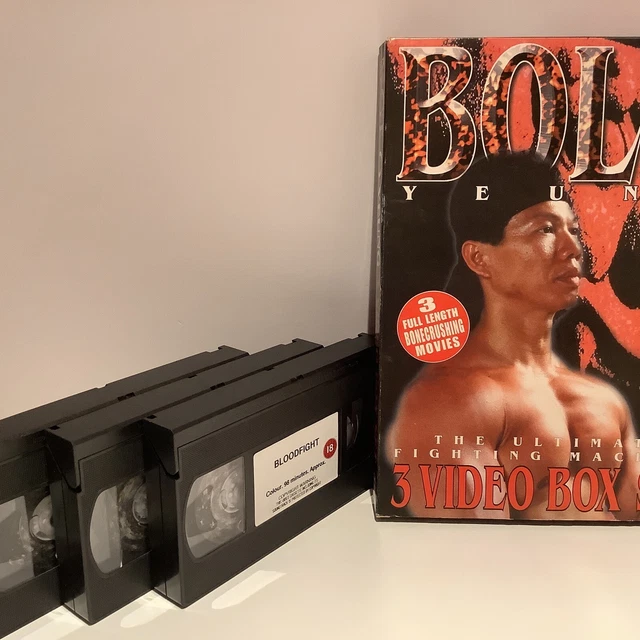 BOLO YEUNG - Breathing Fire/ Bloodfight/ Ironheart - 3 PAL VHS Video ...
