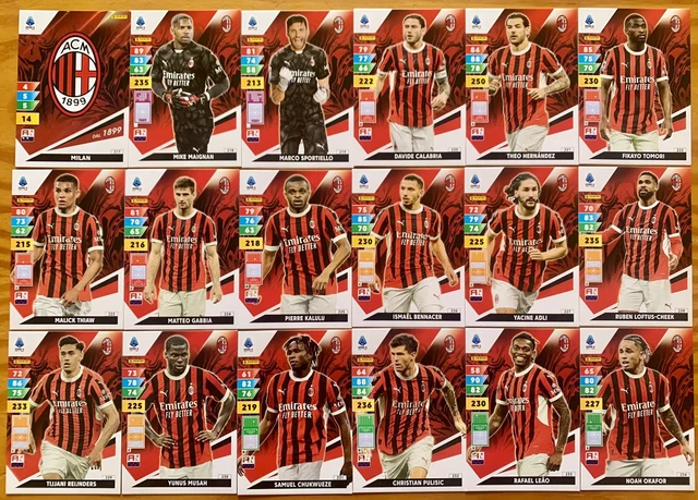 ADRENALYN XL CALCIATORI 2024-25 Milan Squadra Completa - 18 Card Base 2025 EUR 12,00 - PicClick DE