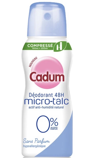 DÉODORANT CADUM MICRO talc format compressé 100ml sans parfum EUR 19,60 - PicClick FR