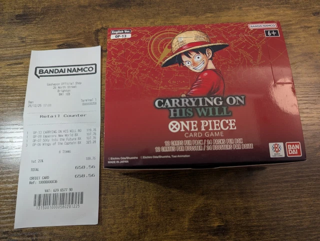 ONE PIECE OP-13 English Booster BoxOfficially Unsealed by Bandai | UK £ ...