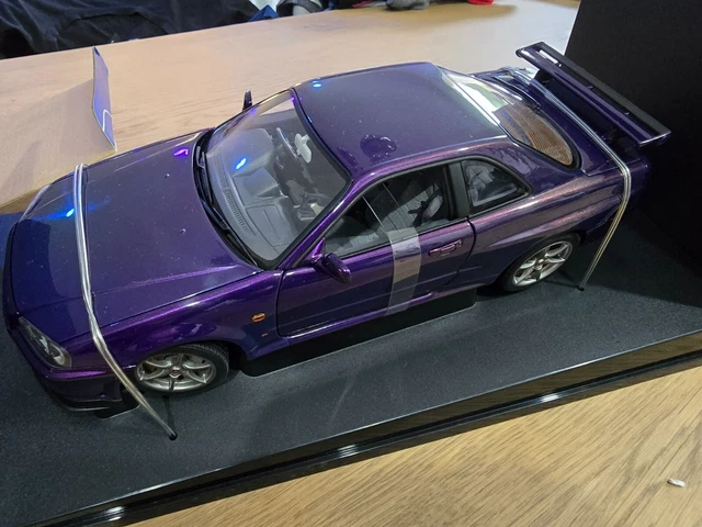 AUTOART 77304 NISSAN Skyline R34 Gtr 1999 Mightnight Purple 1/18 EUR ...