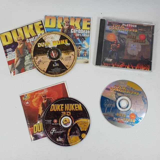 DUKE NUKEM 3D Caribbean DC PC Platoon Conversions Game Bundle Lot Discs ...