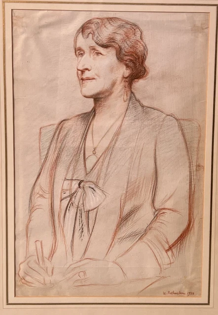 SIR WILLIAM ROTHENSTEIN NEAC pencil/red crayon drawing 1933 - ORIGINAL ...