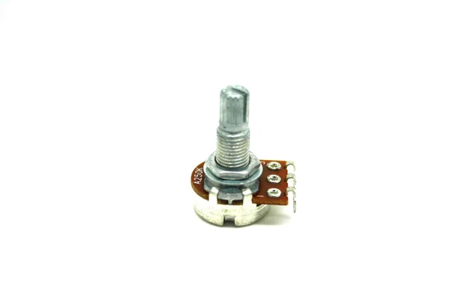 MINI POTENTIOMETER ALPHA A250K 250K 16mm BASE LOGARITHMIC TAPER SOLDER ...