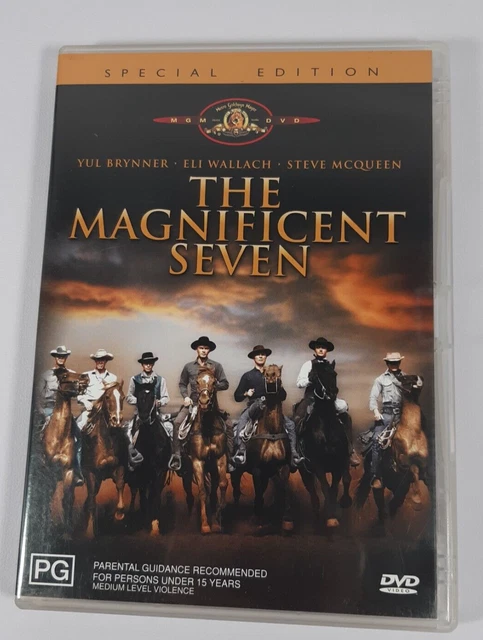 THE MAGNIFICENT SEVEN Movie PAL PG DVD Region 4 VGC Charles Bronson $6. ...