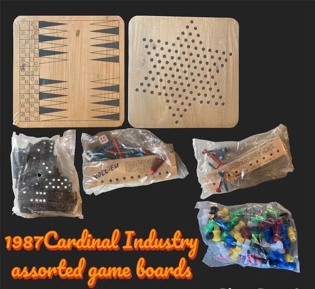 1987 VINTAGE CARDINAL Gameboards/ PACHESSI, CHINESE CHECKERS, CHESS ...