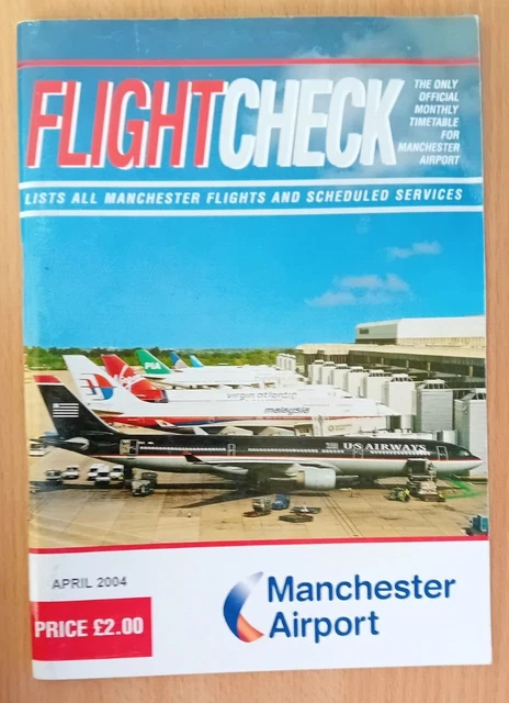 FLIGHTCHECK - MANCHESTER Airport timetable - April 2004 - Flight Check ...