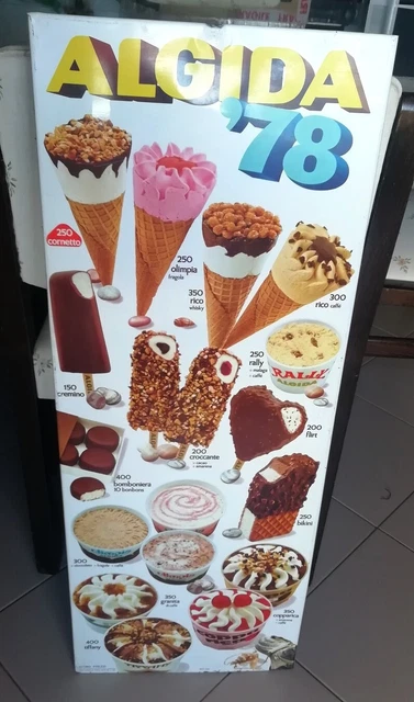 ALGIDA 78 INSEGNA gelati tabella gelato targa cartello pubblicitario ...