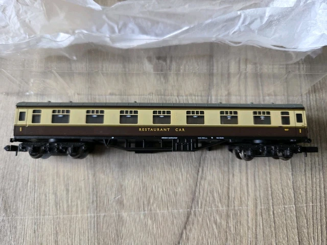 GRAHAM FARISH N Gauge 374-117A BR Mk1 RU Restaurant Car W7 Chocolate ...