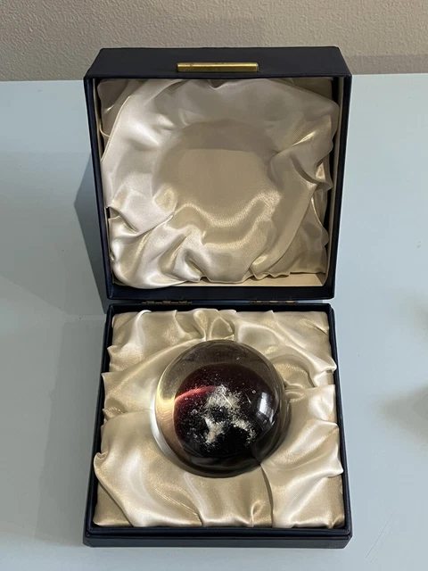 CAITHNESS MOON GLASS Paperweight Planet Series Colin Terris & Peter ...