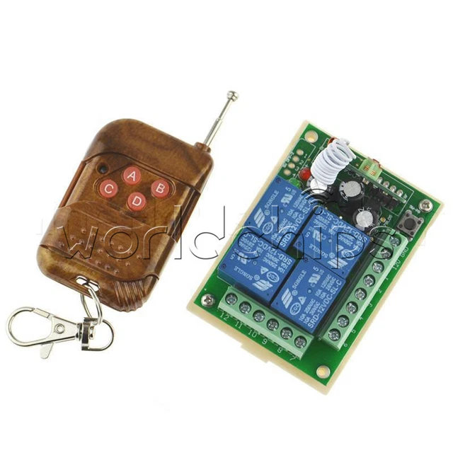 DC12V 4 CHANNEL Relay module remote controller switch RF receiver ...