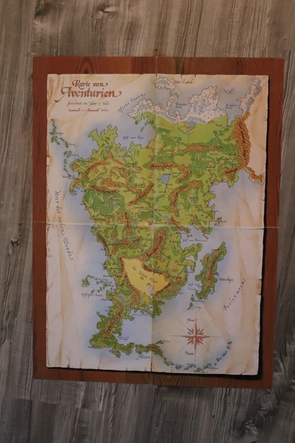 DSA LANDKARTE: KARTE von Aventurien gezeichnet im Jahre 17 Hal, sehr ...