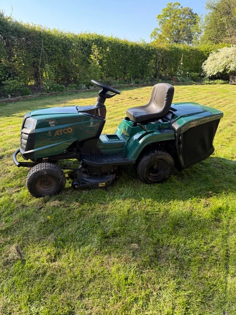 ATCO GT30E ELECTRIC riding lawn mower AND TRAILER HITCH RRP £4449, used ...