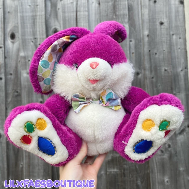 9& VINTAGE 1990S purple bunny soft toy plushie £12.00 - PicClick UK