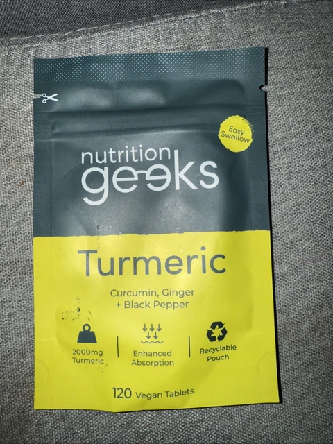 NUTRITION GEEKS TURMERIC Curcumin, Ginger & Black Pepper Vegan ...