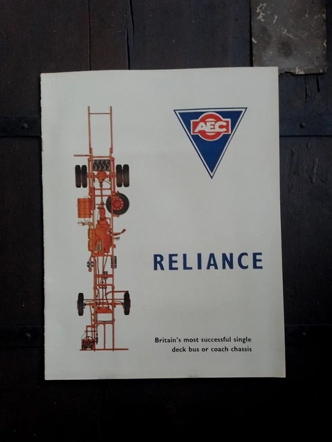 BROCHURE AUTOBUS AEC RELIANCE CHASSIS DECK BUS COACH lingua inglese + 2 ...
