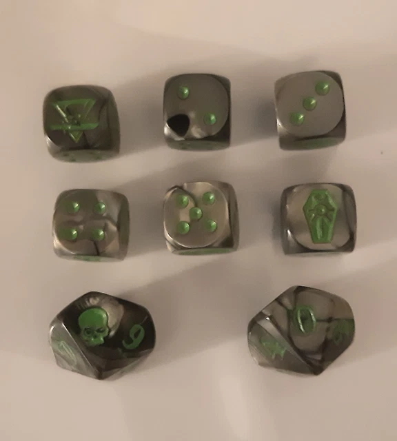 NECRONS DICE, KILL Team, Complete Set (6x D6, 2x D10), Warhammer 40K ...