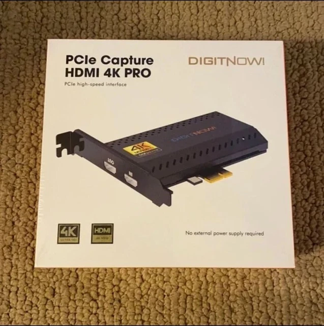 PCIE CAPTURE CARD HDMI 4K PRO, Game Capture, PCIe High Speed, DigitNow ...