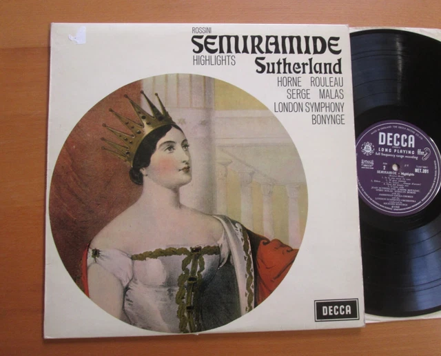 MET 391 ROSSINI Semiramide Highlights Joan Sutherland 1968 Decca Mono ...