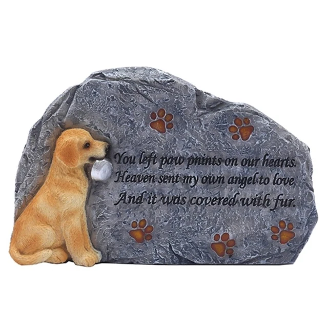 PET MEMORIAL STONE Engraved with Special Message,Resin Grave Marker ...