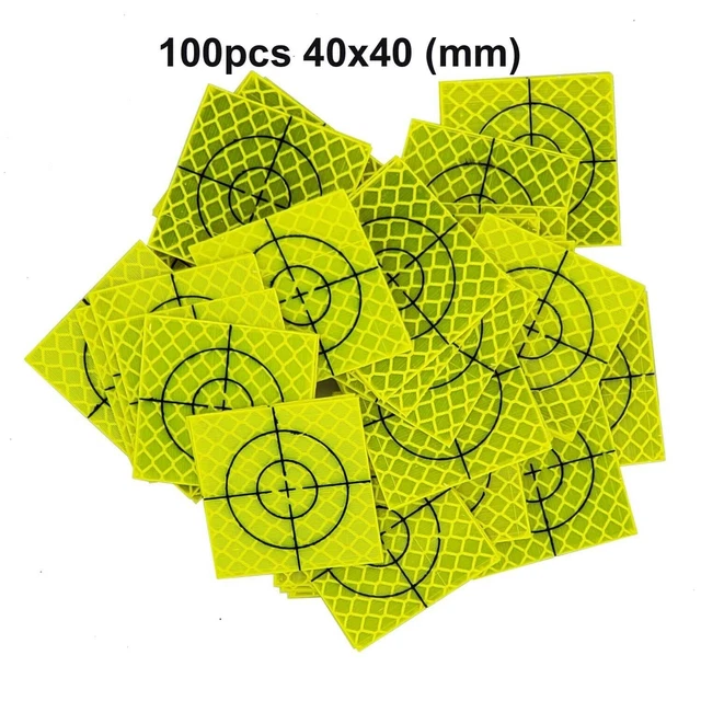 100PCS20/30/40/50/60MM TOTAL STATION reflector reflector yellow ...
