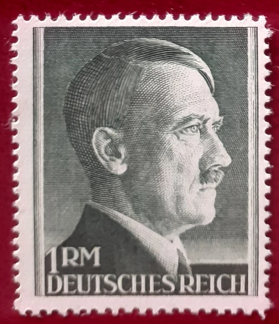 BRIEFMARKE DEUTSCHES REICH Freimarken Adolf Hitler ungestempelt 1 RM ...